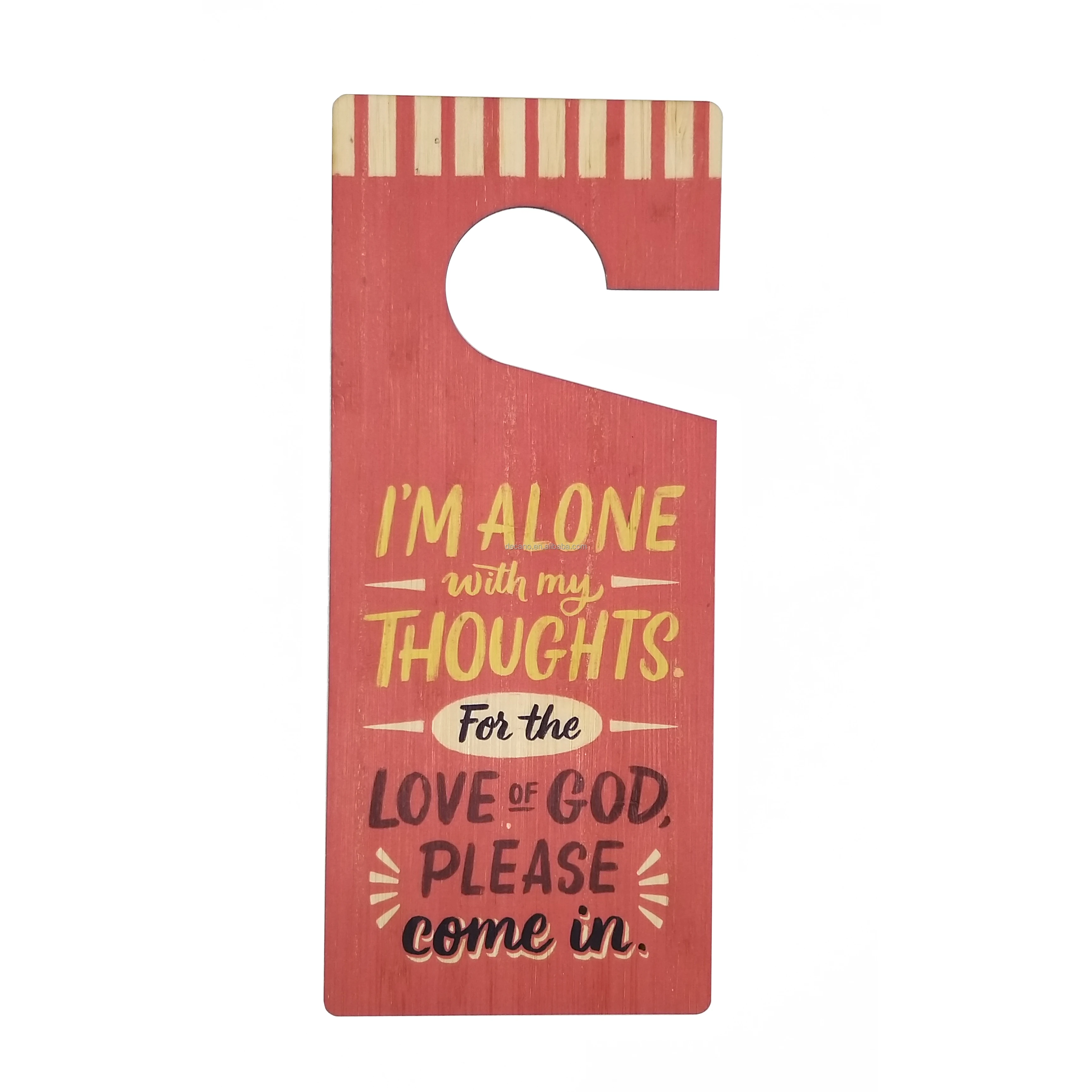 DND Signs Wood Door Hanger with Printing - Do Not Disturb