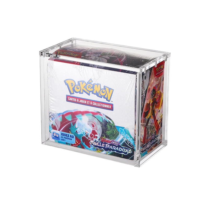 English Booster Pack Box Acrylic Case - Eco-Friendly & UV Protection