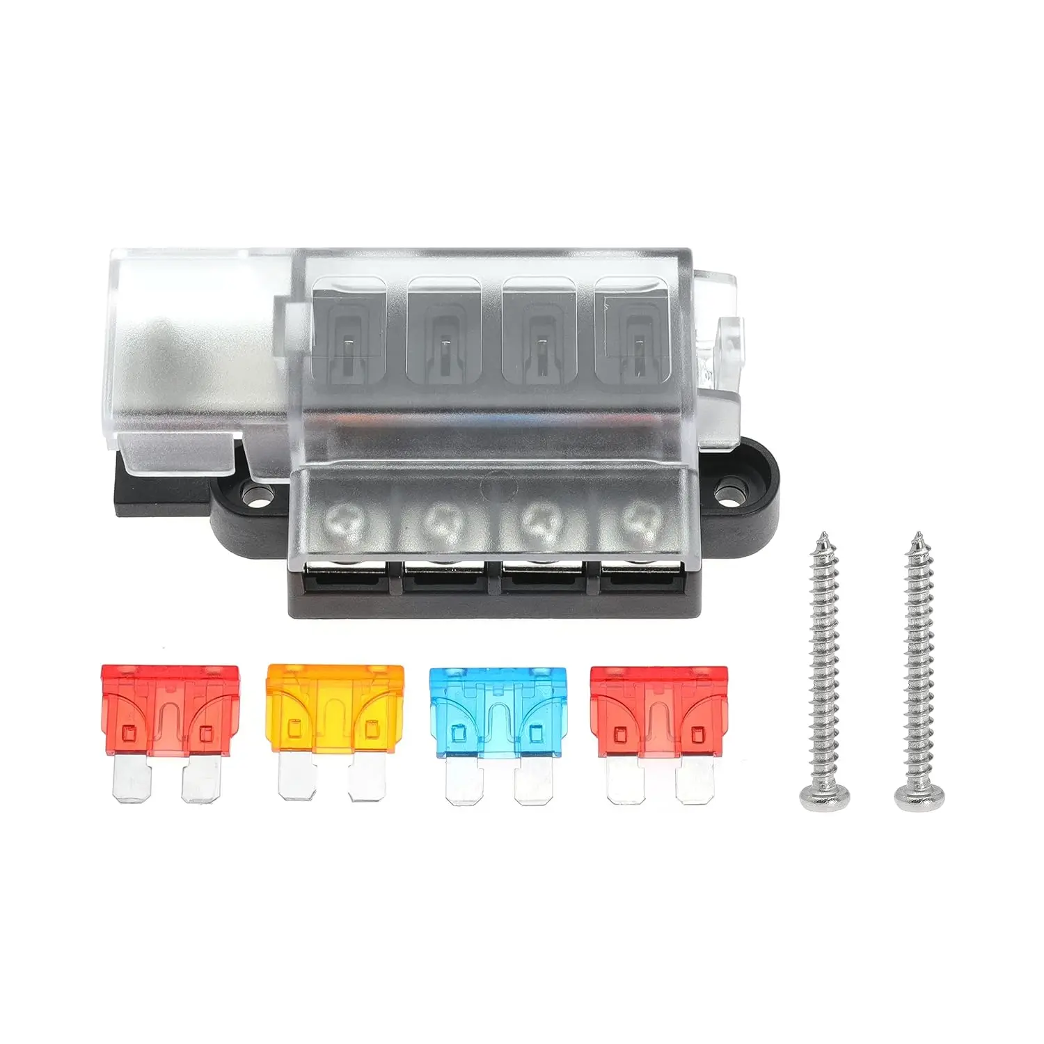 4 Way Fuse Block for ST Blade Fuses - Marine & Automotive