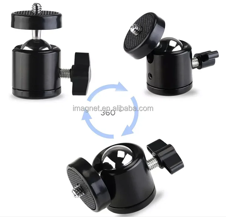 66mm Wide Magnetic Camera Mount for Cameras, 360 Rotatable Tripod Ball ...