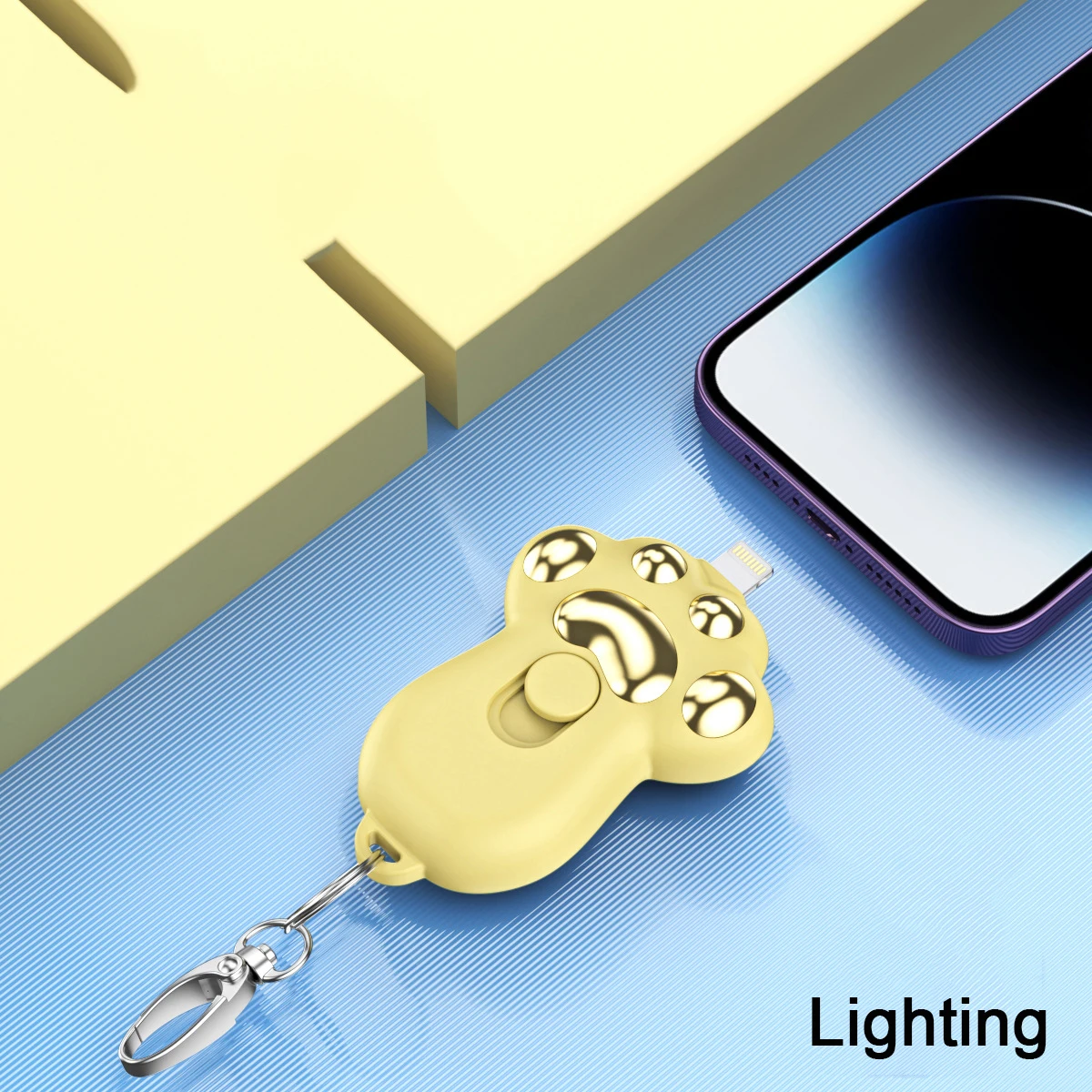 Portable Cat Claw Keychain Fast Charging Power Bank With Charger For ...