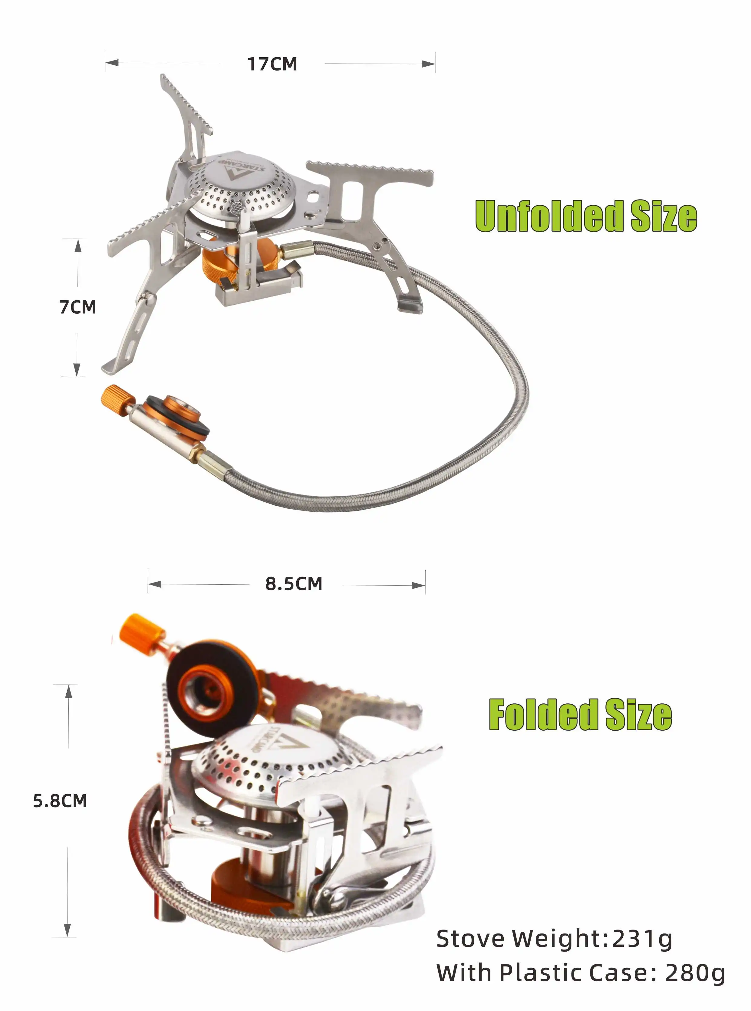 STARCAMP Outdoor Gas Stove - Portable, Foldable & Efficient