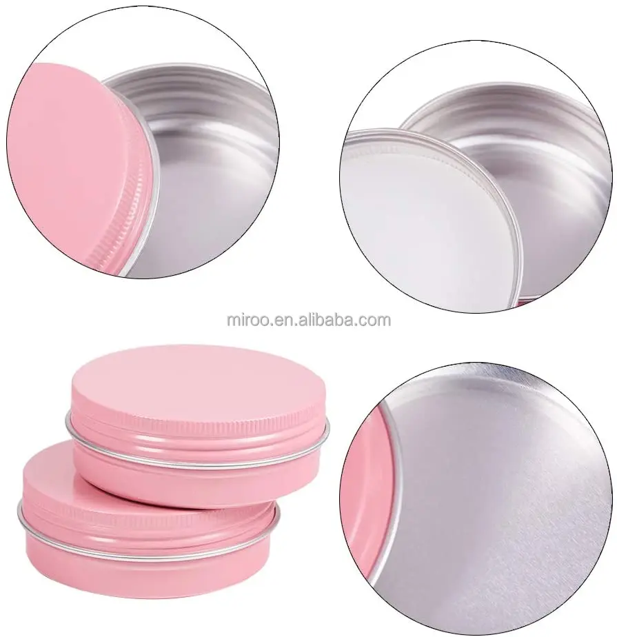 Rose Gold Black Pink Aluminum Tin Can 15g 30g Cosmetic Container