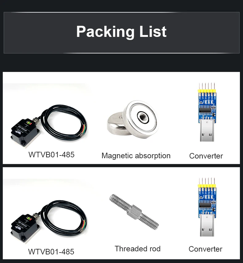 Witmotion WTVB01-485 Vibration Sensor - High Stability