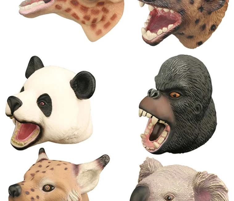 26 Styles Simulated Animal Hand Puppet Toy Soft Silicone Baby ...