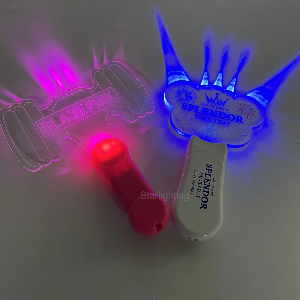 OEM K-POP IDOL Acrylic Custom LOGO Any Shape Penlight Sticks Fans Cheer ...