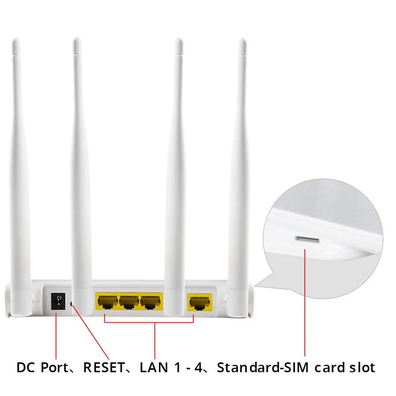 LTE CPE CAT4 300mbps - Wi-Fi4 Cat4 CPE Router with Sim Slot