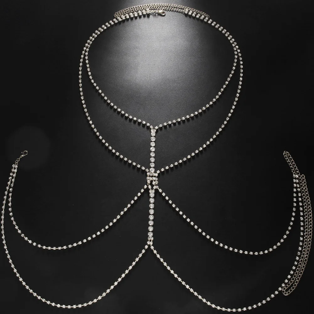 Brave Light Stonefans Sexy Multilayer Bra Chain New Beach Body Jewelry ...