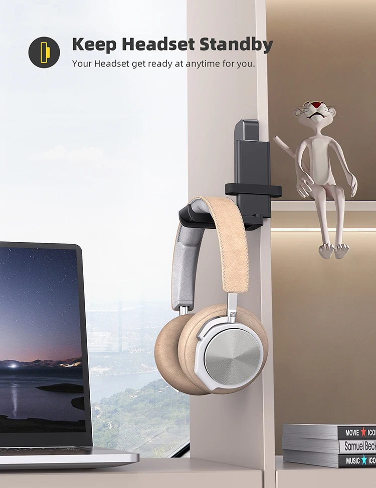 Lamicall Dh01 Headphone Stand Headphone Hanger Sticky Headset Hanger ...