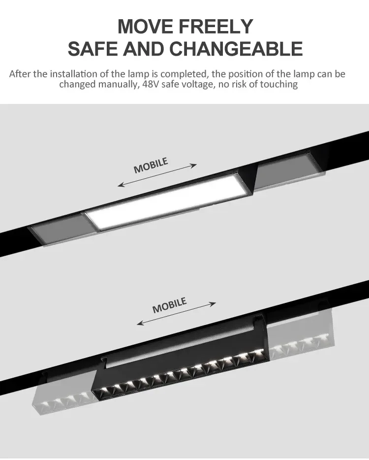 Magnetic Led Track Light Rail Light Recessed Ceiling Mounting Led Track ...