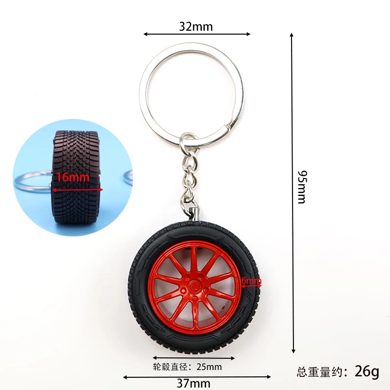 3d Rim Metal Wheel Tire Shaped Personalised Tire Keychain Tyre Key ...