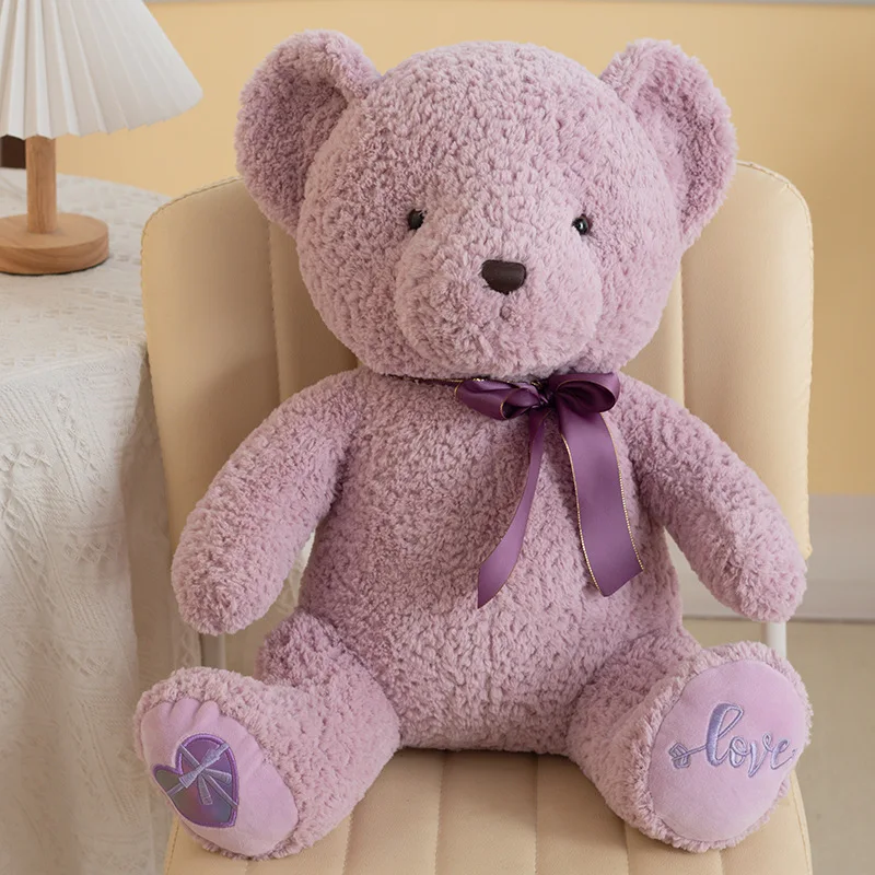 Factory Furry Teddy Bear Plush Toy Sofa Bow Tie Cuddle Big Couple Wedding Teddy Bear Stuffed Toy