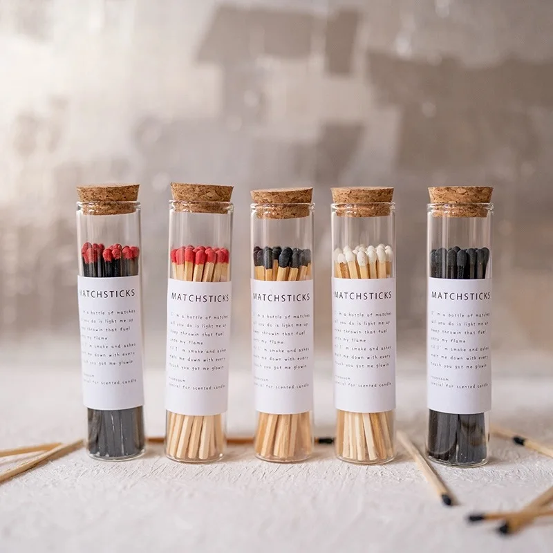 3inch Wooden Matchsticks in Bottle - Custom Label Aromatherapy