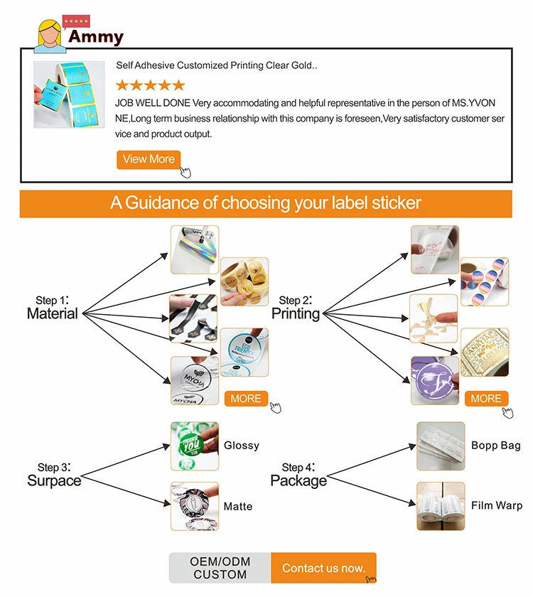 Manufacturer Custom Packaging Label Logo Sticker Printing Self Adhesive ...