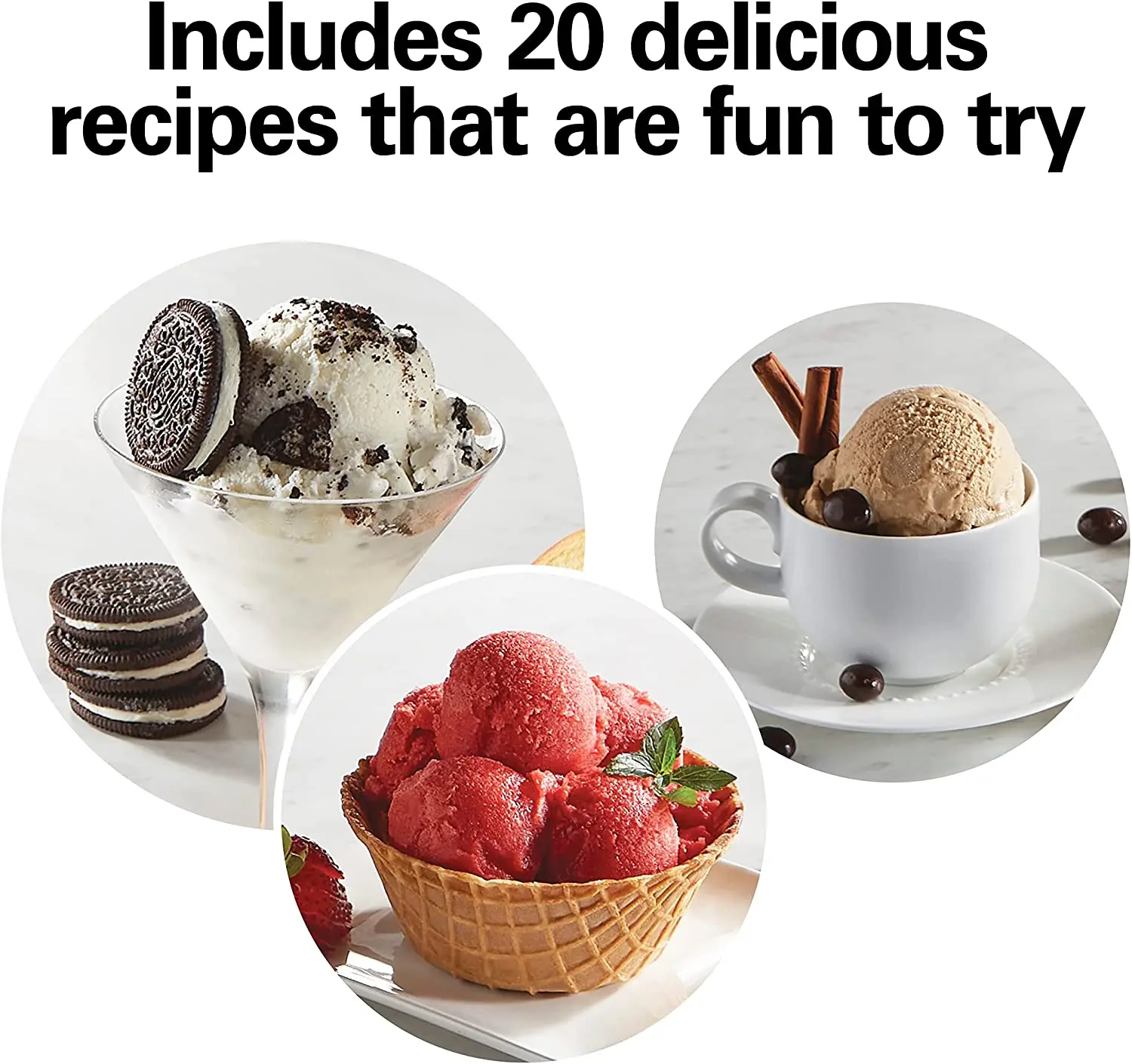 Kitchen Frozen Yogurt Gelato and Sorbet Maker - Easy Clean