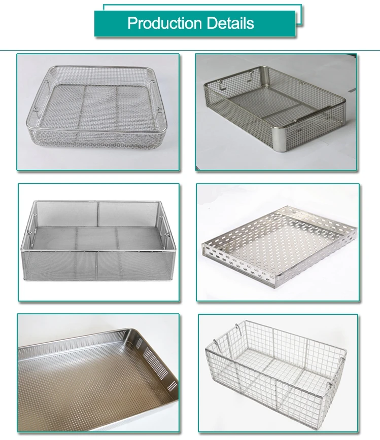 Stainless Steel Storage Woven Mesh Basket for Hospital Disinfection
