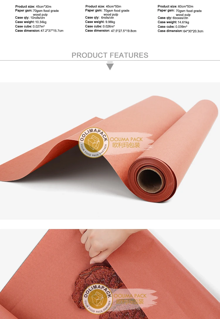 Oolima Custom Printed Butcher Paper Kraft Paper Roll For Butcher - Buy ...