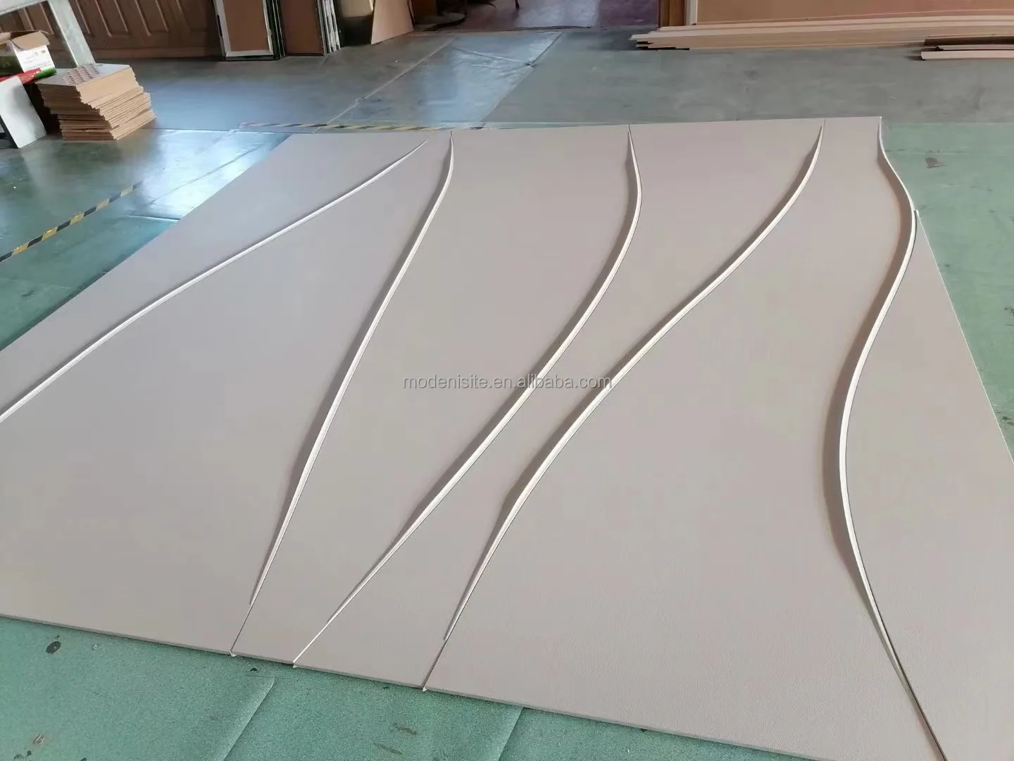 Hotel Home Decoration 3D Leather Carved Backdrop Panels