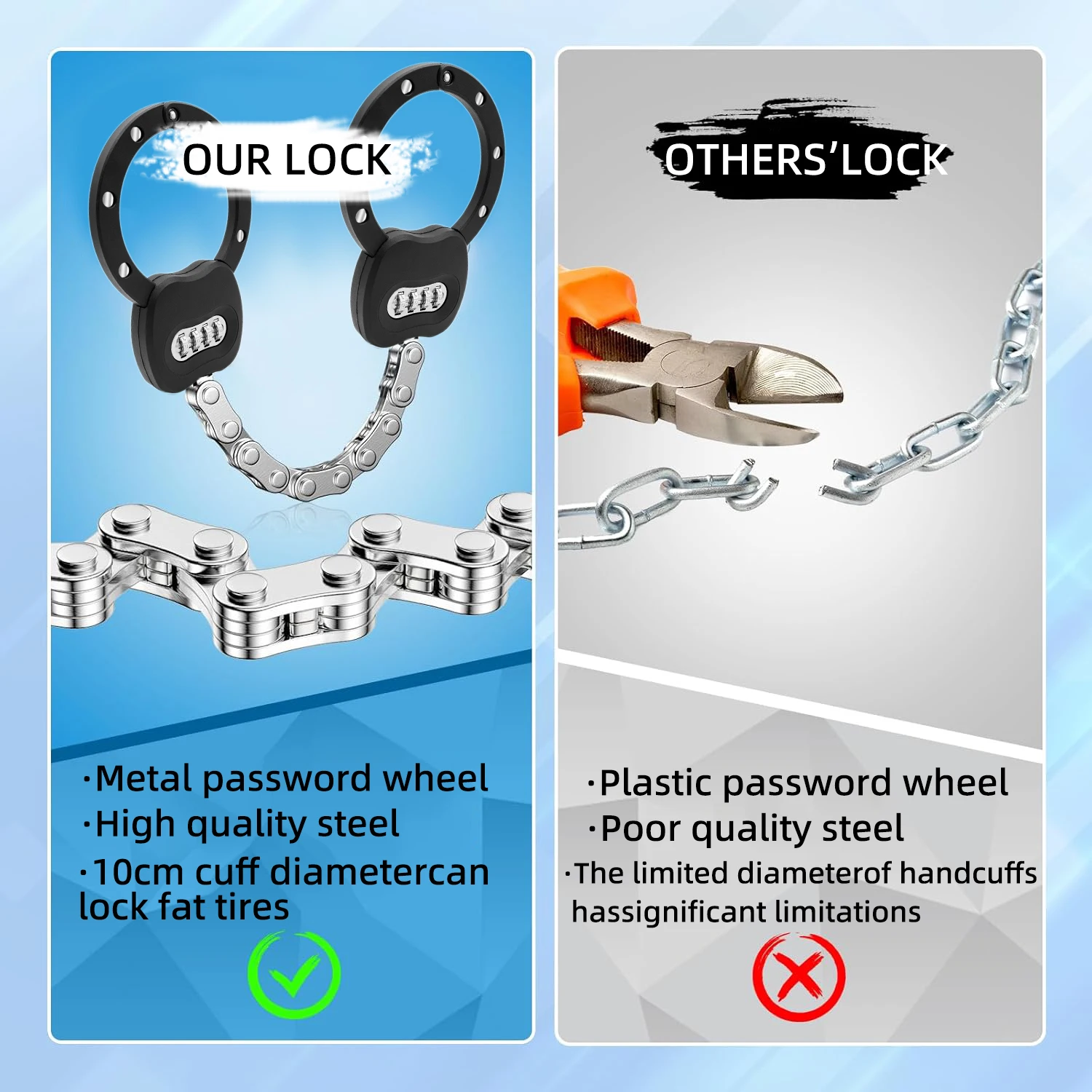 UMEDO Electric Scooter Accessories Foldable Handcuff Lock ...