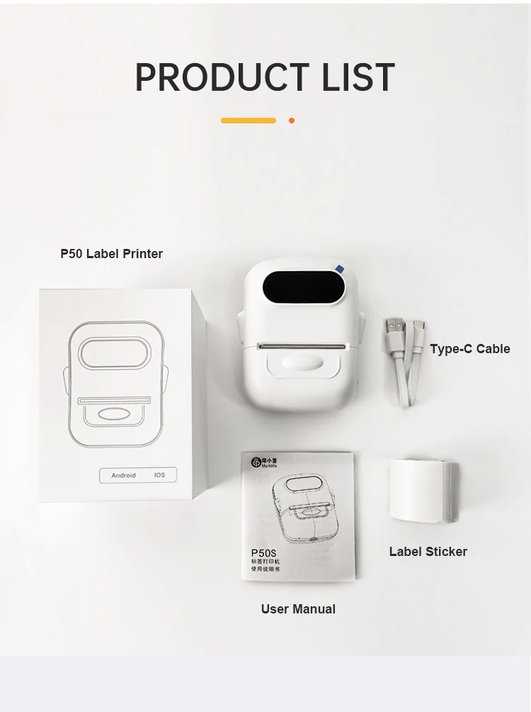 Marklife P50 Label Maker - Compact, Wireless, and Efficient