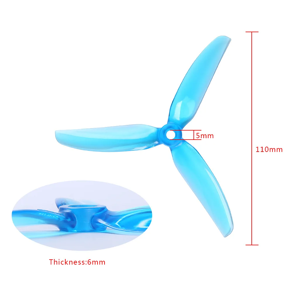 Hq Prop 5x4.3x3 V2s 5043 5inch 3blade/tri-blade Freestyle Propeller ...
