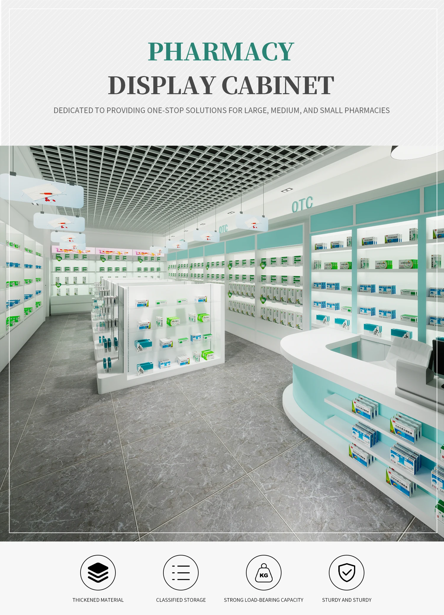 Wholesale Pharmacy Display Furniture Custom Sign Wooden Display Shelves ...