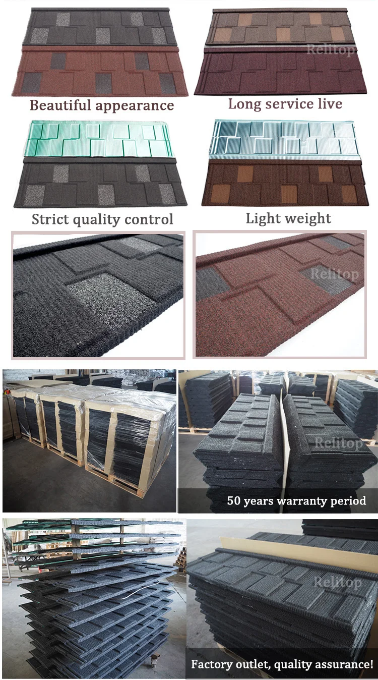 Shingle Type Colorful Stone Chip Coated Roof Sheets from China