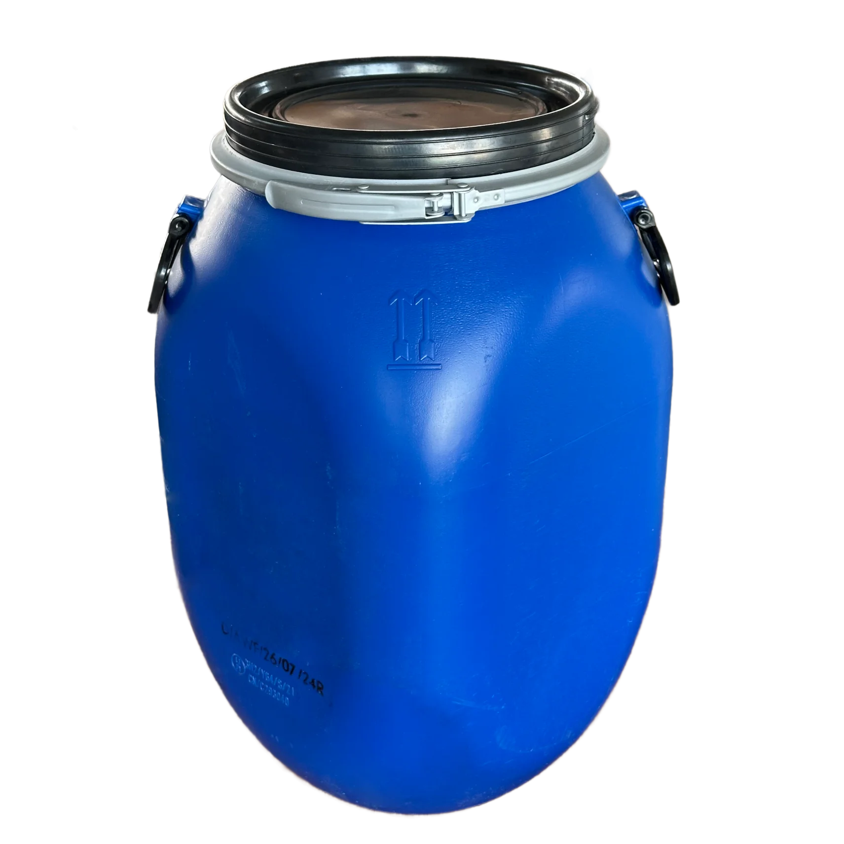 60 L Wide-Mouth Plastic Drum with Blue Square Lid Used for Clean Oil ...