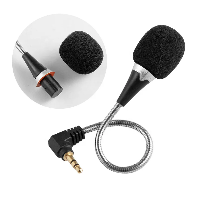 Flexible Mini Microphone 3.5mm Jack Wired Audio Mic For Mobile Phone ...