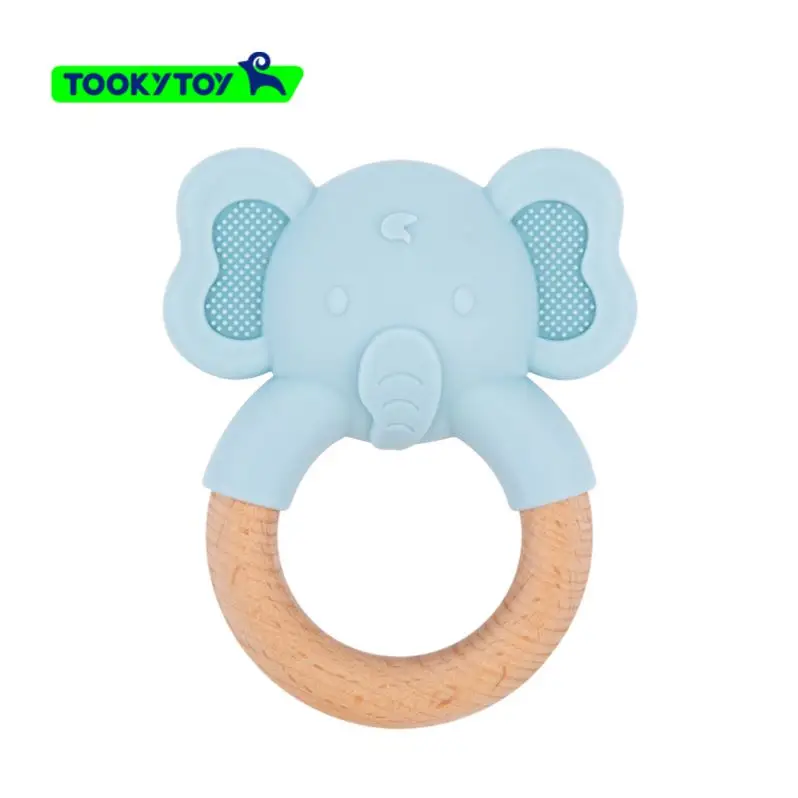 Cartoon Silicone Elephant Gum Molar Stick Baby Anti-eating Hand Baby ...