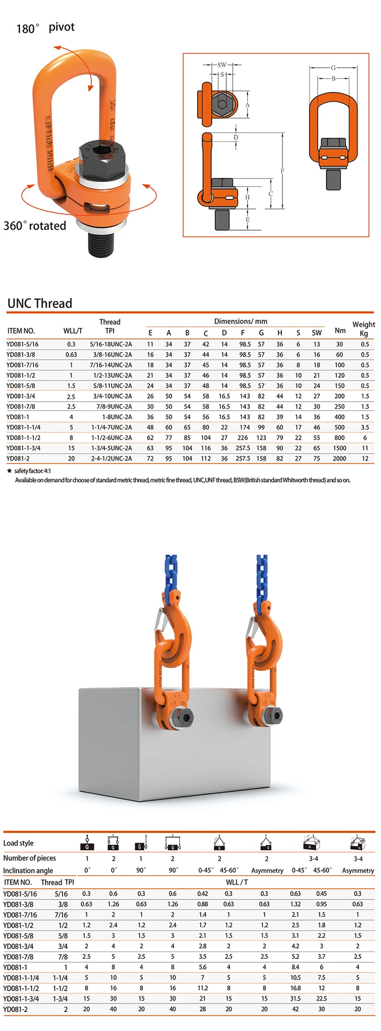 Swivel Lifting Eye Bolt - G80 Grade M30 Size Rigging Hardware