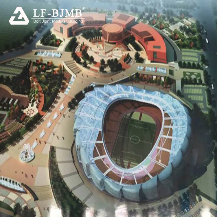 Prefabricated Steel Sports Hall Football Stadiums Sports Complex ...