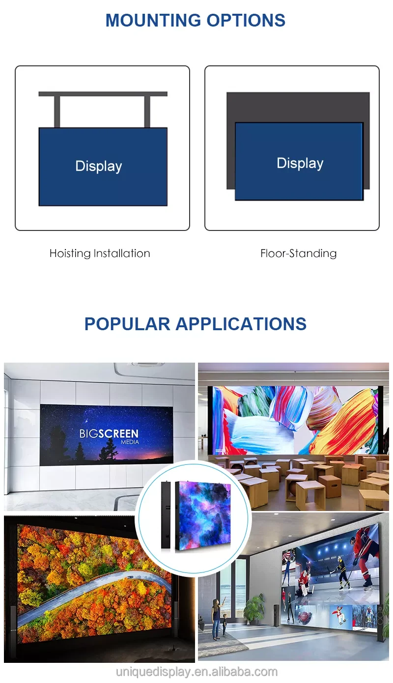 4k 8k Uhd Led P2 P3 Screen Panel Full Color Screen Indoor Video Wall ...