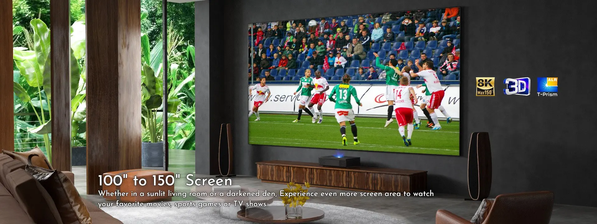 SCREEN PRO 135 Inch Fix Frame Projector Screen 4K HD ALR Short Throw ...