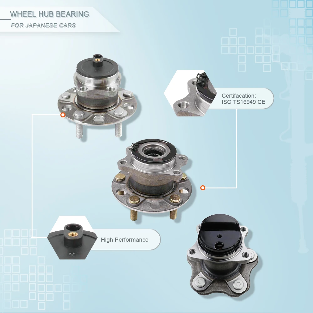 Zpartners轮毂轴承单元43550-0d050 43550-0d080 89542-0d080适用于丰田新vios 2014-适用于雅 ...