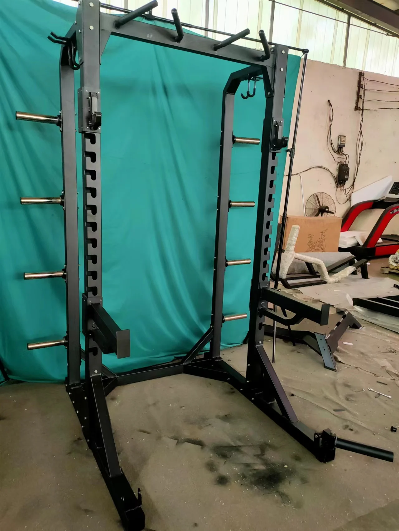 Multi Function Station Cable Crossover Squat Rack Power Training Gym ...