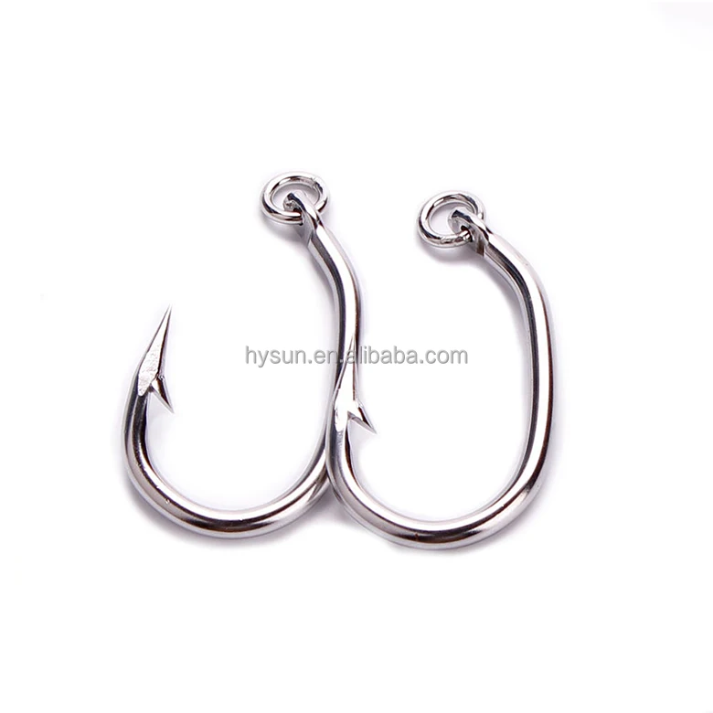 HYSUN Tuna Circle Stainless Steel Fishing Hooks - 50PCS/BOX