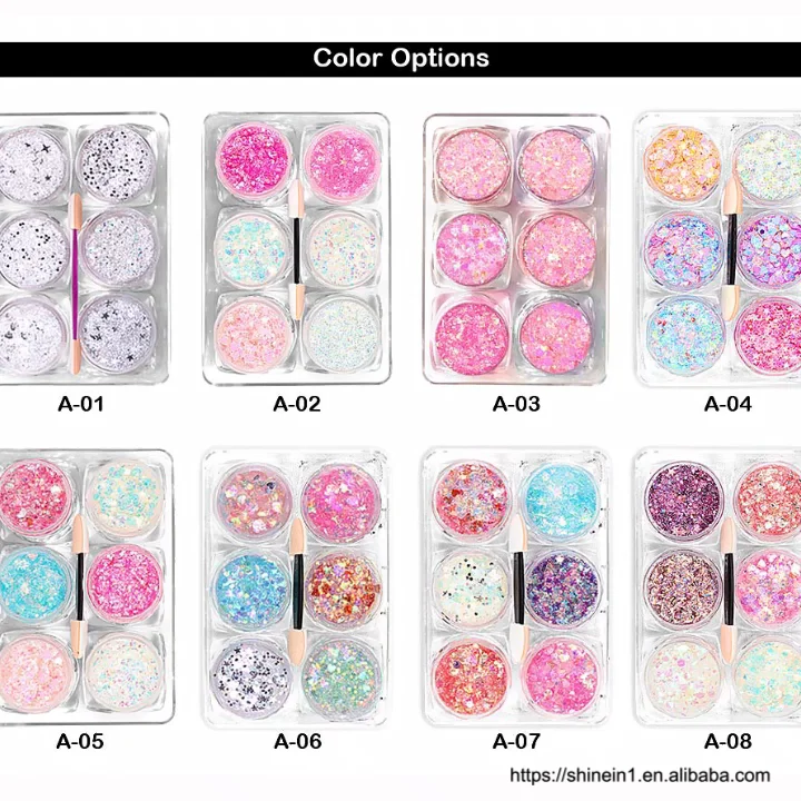 Wholesale Makeup Face Body Glitter Gel Set Liquid Eyeshadow Cosmetic ...