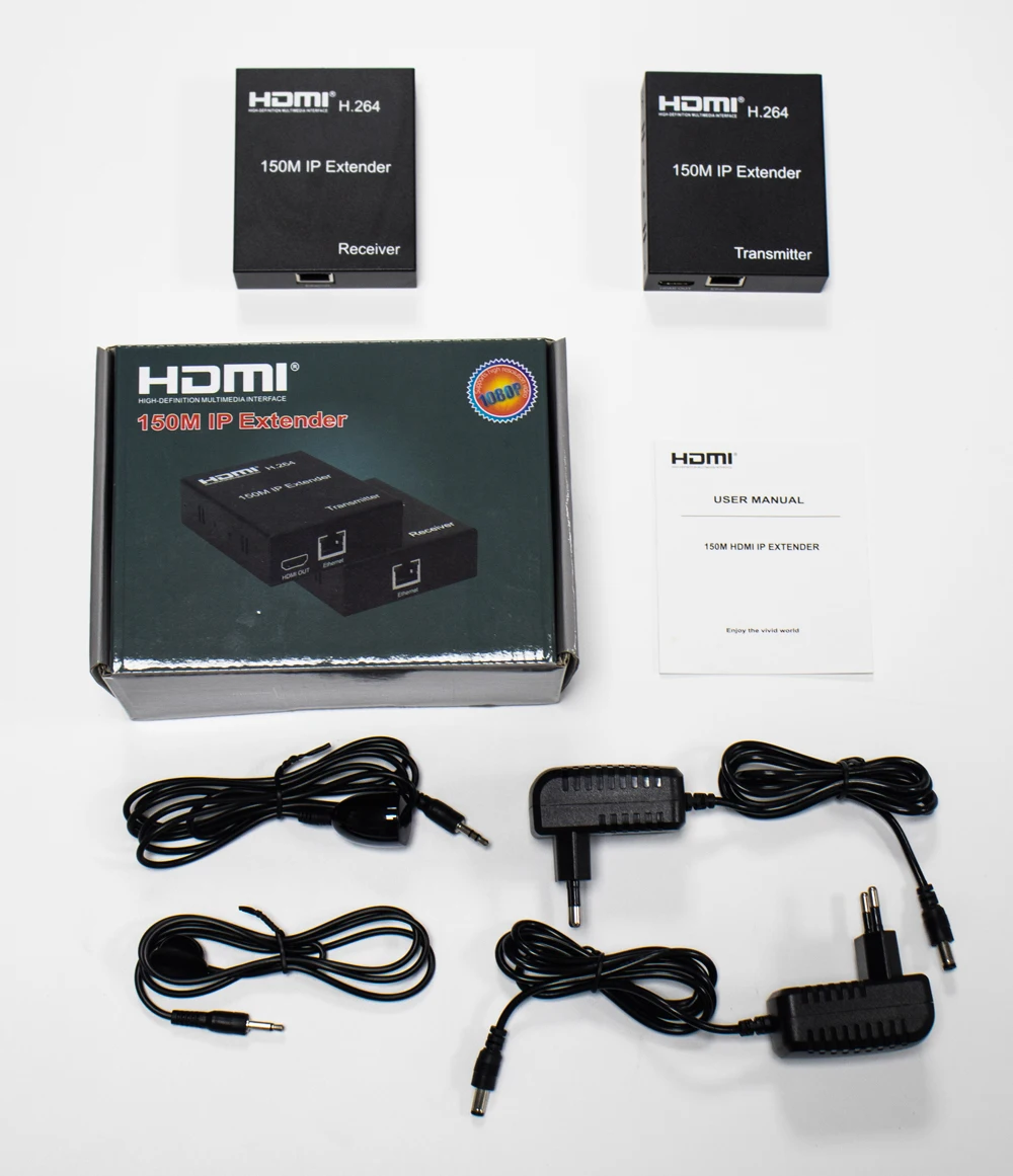 H.264 150m Hdmi Extender Over Ip Via Utp/stp Cat5e/6 Cable Extensor ...