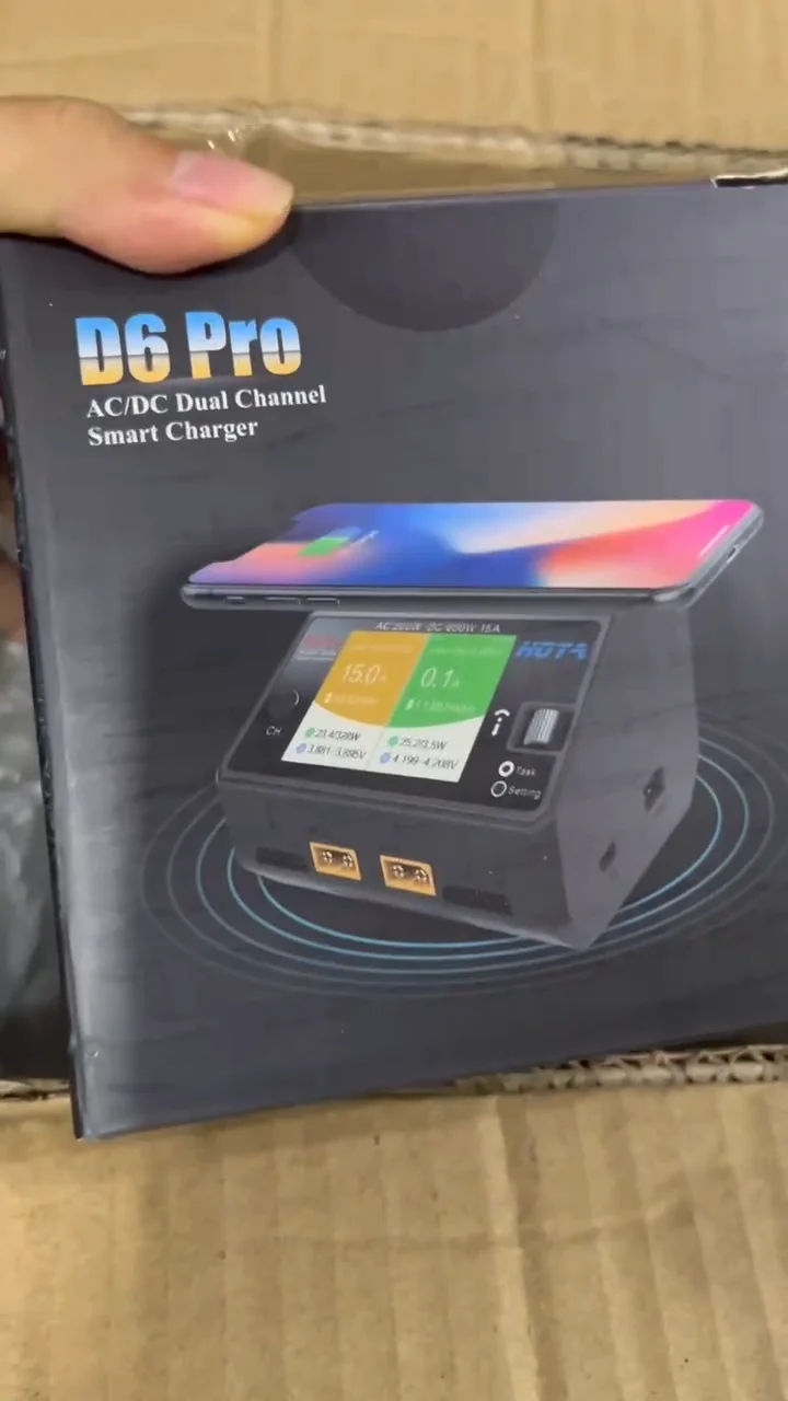 Hota D6 Pro Ac 200w Dc 650w 15a Lipo Charger With Wireless Charging For ...