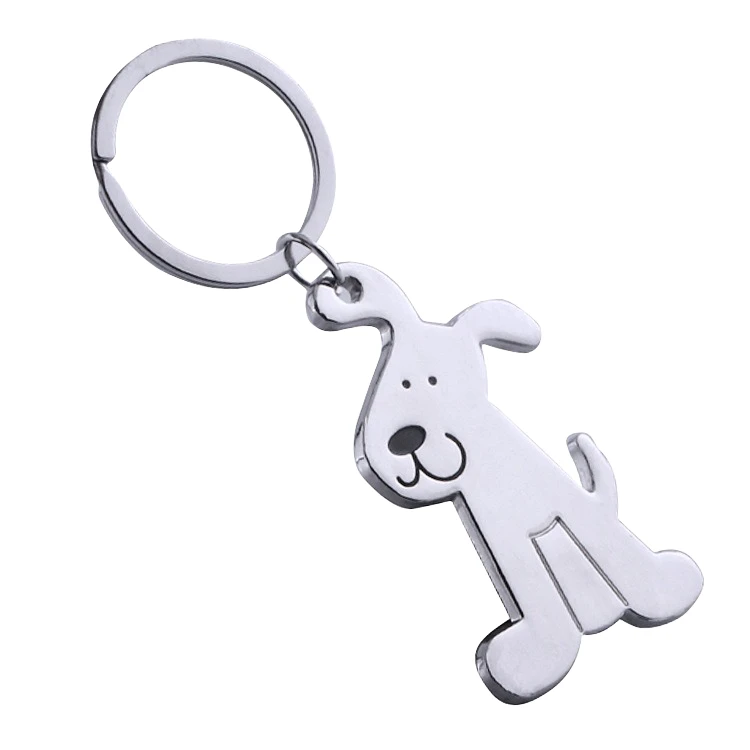 Explore New Product Custom Blank Logo Animal Shaped Metal Keychain Dog ...