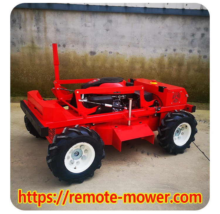 4wd Remote Control Lawn Mower 4x4 Wheel Robot Grass Cutting Machine For ...