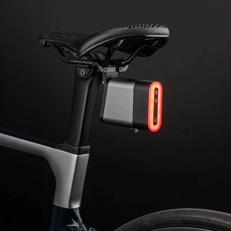 ROCKBROS Smart Bicycle Bluetooth taillight lock lights integrated bike ...