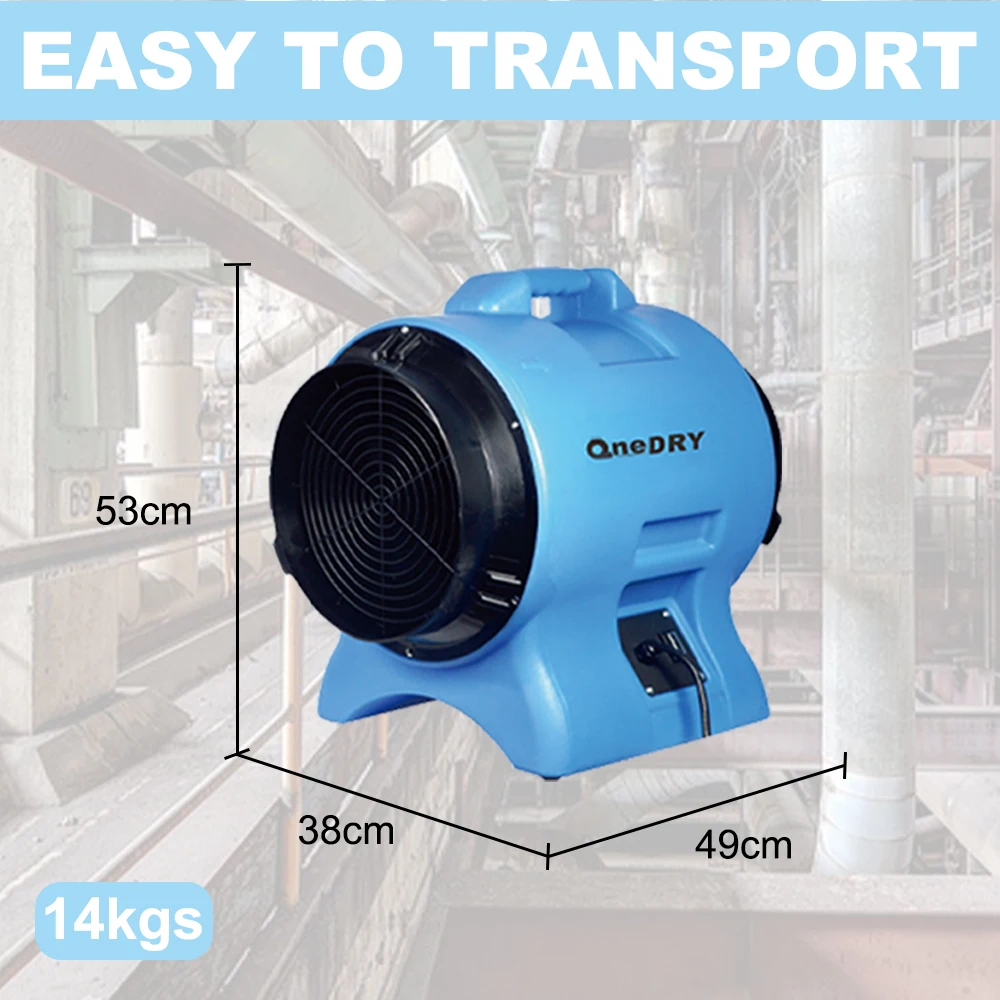 12inch Portable Axial AC Plastic Ventilator Construction Fan Confined ...