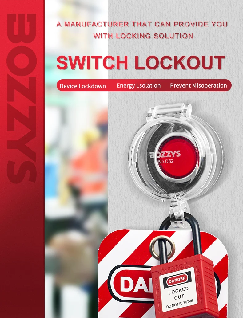 Transparent Emergency Stop Push Button Lockout Cover