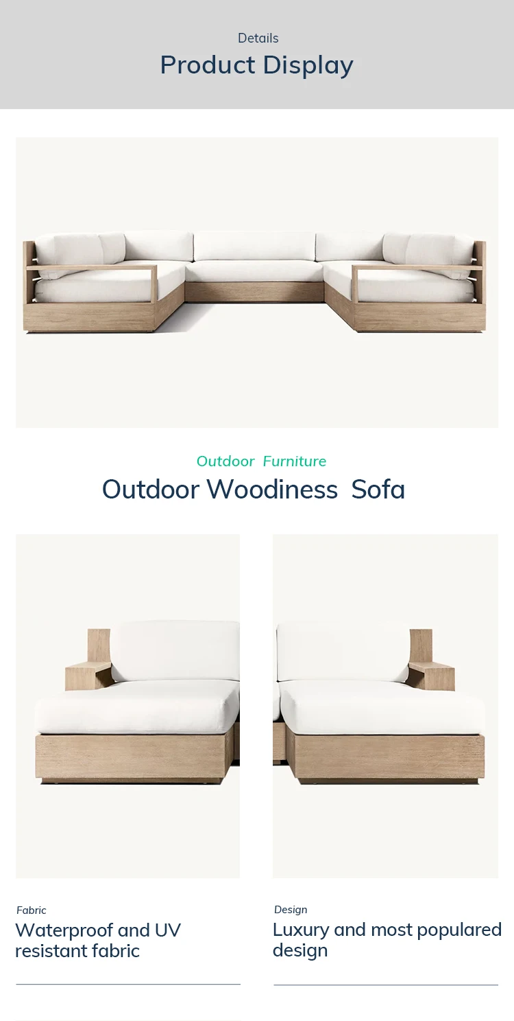 Modern Teak Outdoor Furniture Luxury Garden Sofa Set Hotel Garden ...