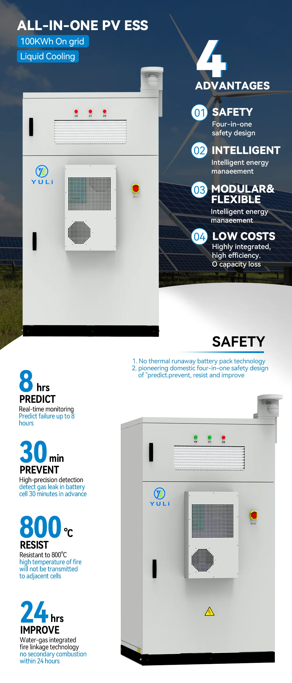 Bess Solar Battery Energy Storage System 215kwh Battery Storage Bess ...
