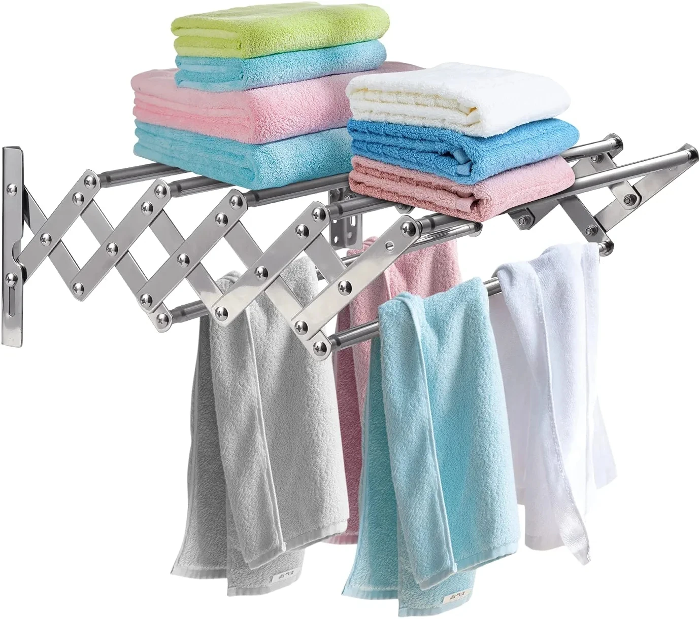 Rustproof Wall Mounted Clothes Drying Rack Holder Stainless Steel ...