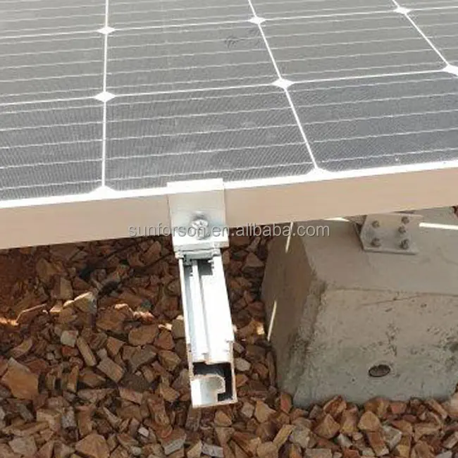 Aluminum Ground Mounting Structure Pv Solar Panel Flat Roof Mount Rack ...