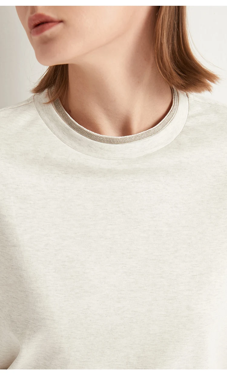 Wholesale Crew Neck Short Sleeve Free Shipping 100% Combed Cotton Women ...